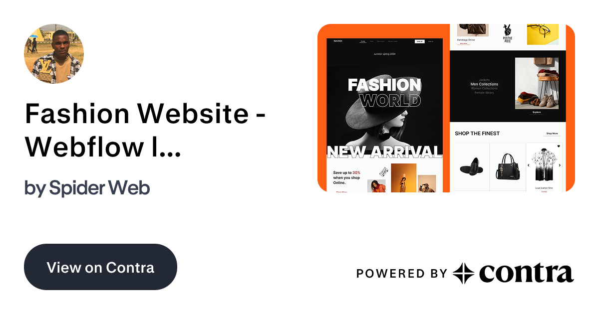 Fashion Brand- Webflow landing page by Adegoke Moses