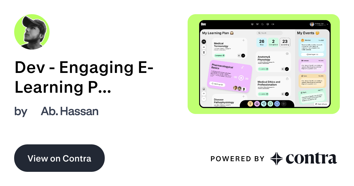 Dev - Engaging E-Learning Platform UI by ⚡Ab. Hassan
