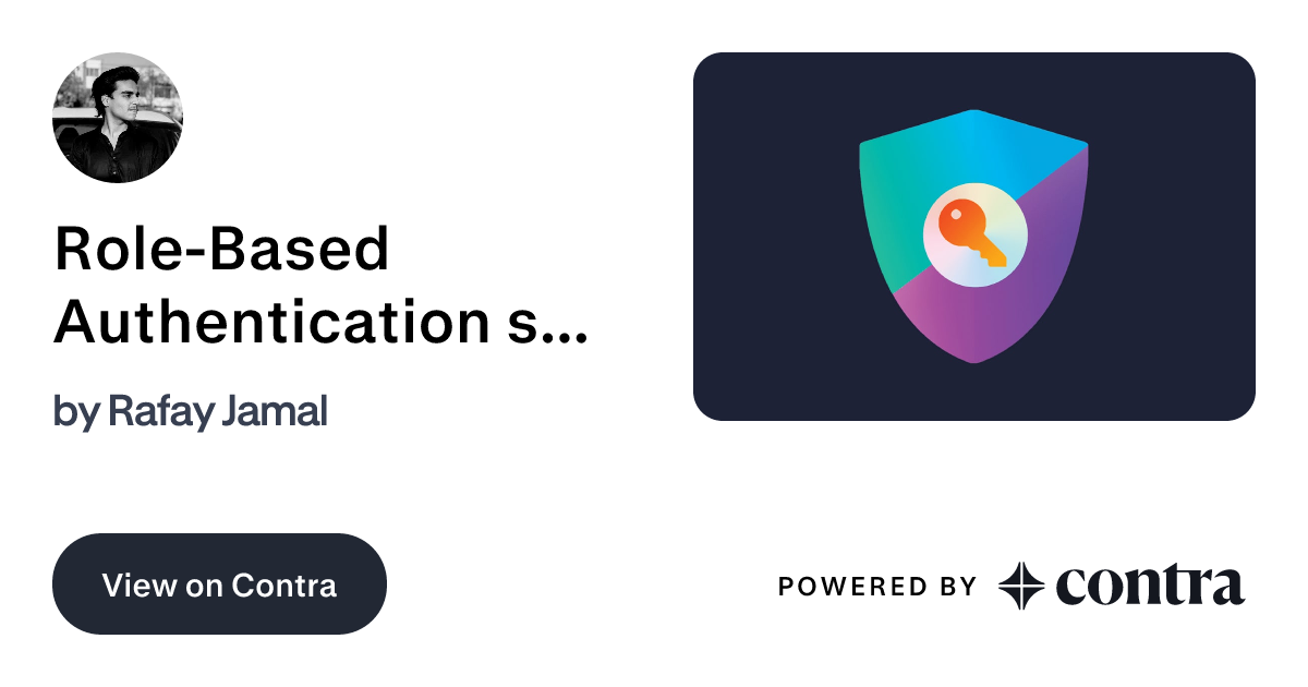 Role-Based Authentication system using NextAuth by Rafay Jamal