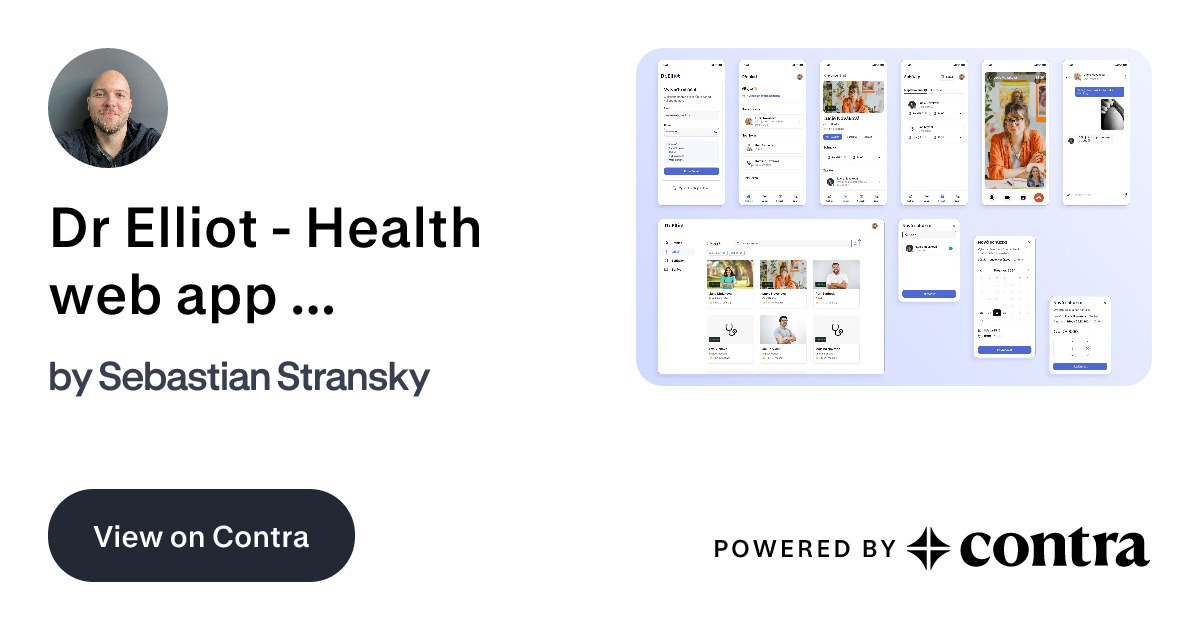 Dr Elliot - Health web app redesign by Sebastian Stransky