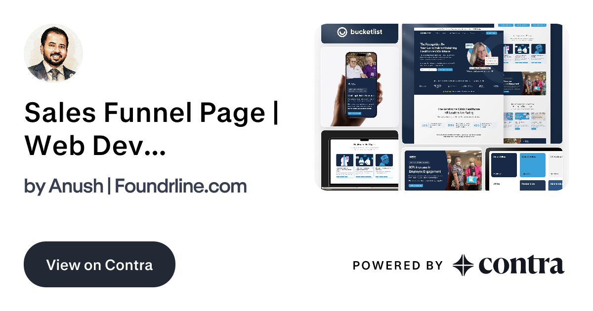 Sales Funnel Page | Web Dev + UI Design+ Illustration by Anush | 🏈 ...