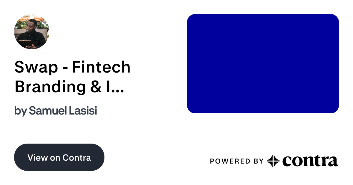 Swap - Fintech Branding & Identity design by Samuel Lasisi