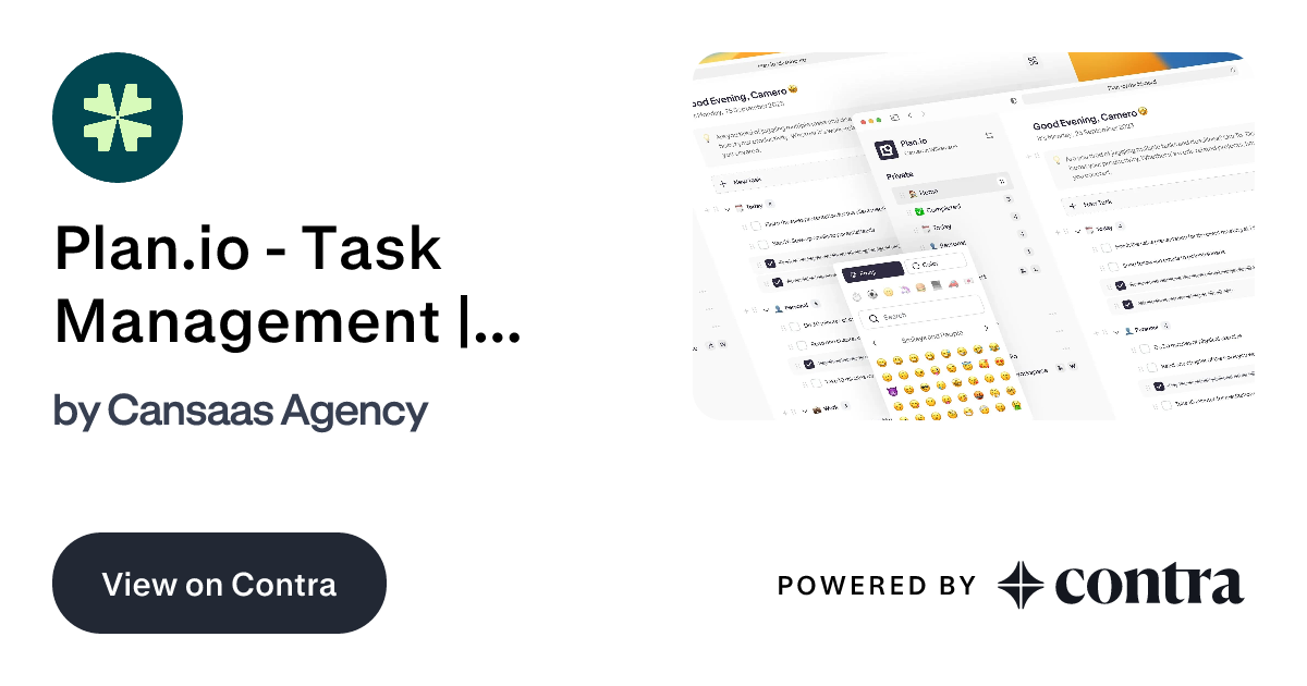 Plan.io - Task Management | Dashboard UI Kit by Cansaas Agency