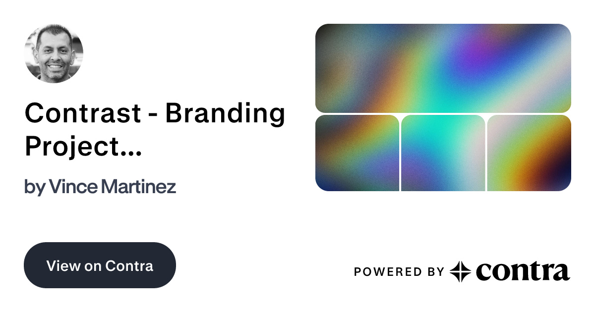 Contrast - Branding Project and Landing Page by Vince Martinez