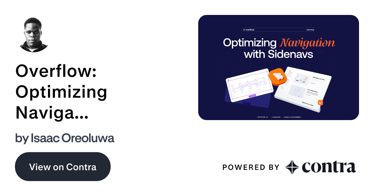 Overflow Website – Optimizing Navigation with Side Navs by Isaac Oreoluwa
