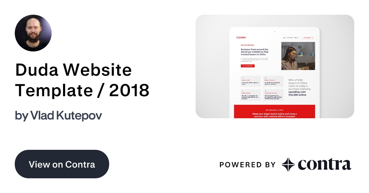 Duda Website Template / 2018 by Vlad Kutepov