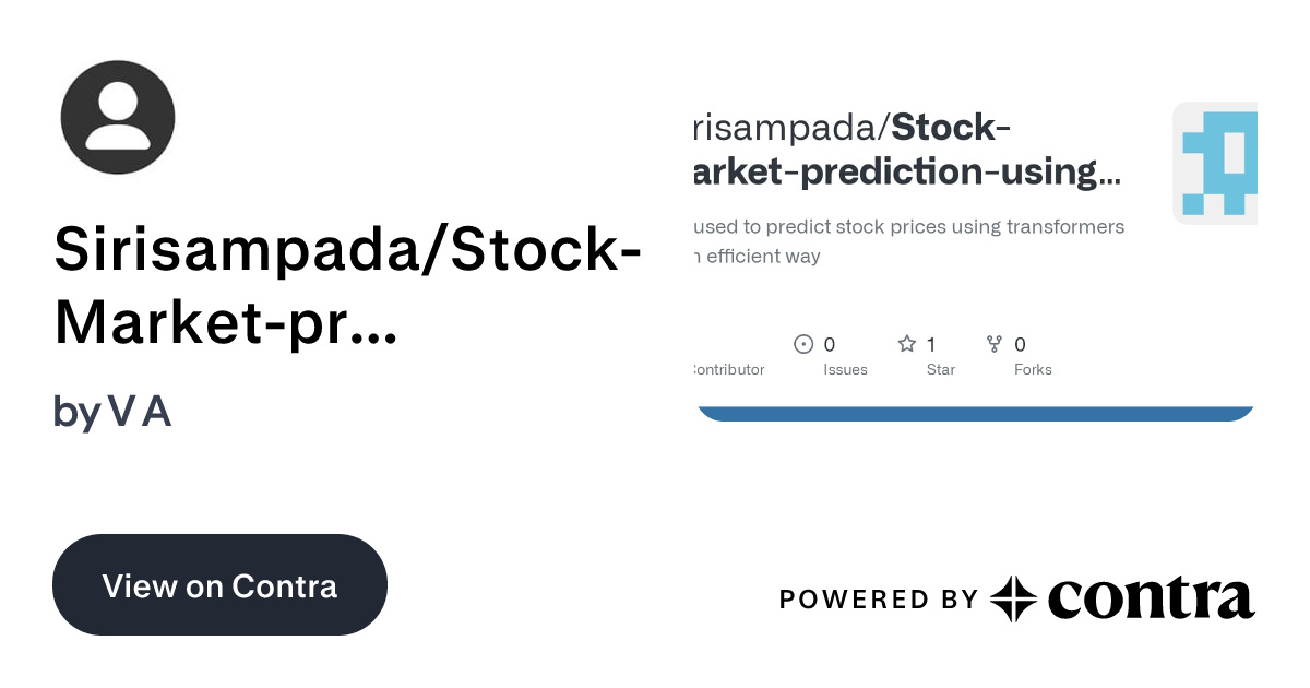 Sirisampada/Stock-Market-prediction-using-transformers by V A