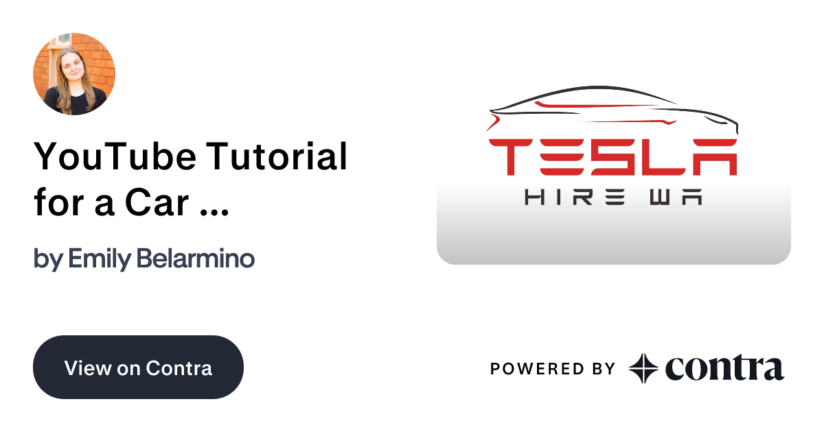 YouTube Tutorial for a Car Rental Start-Up by Emily Belarmino