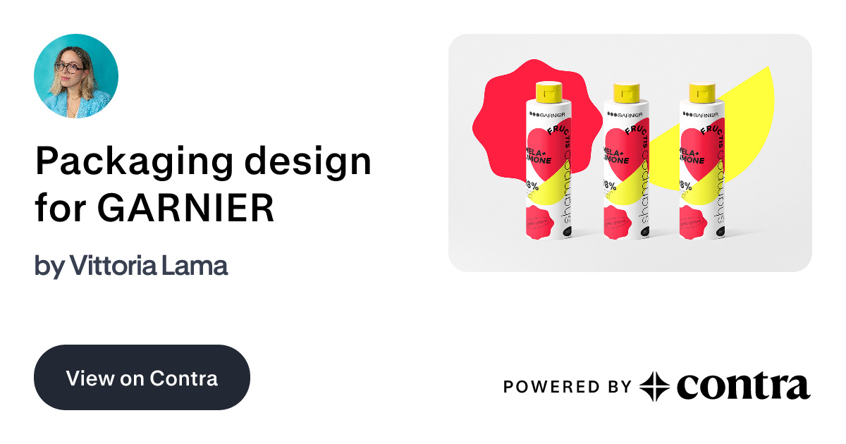 Packaging design for GARNIER by Vittoria Lama