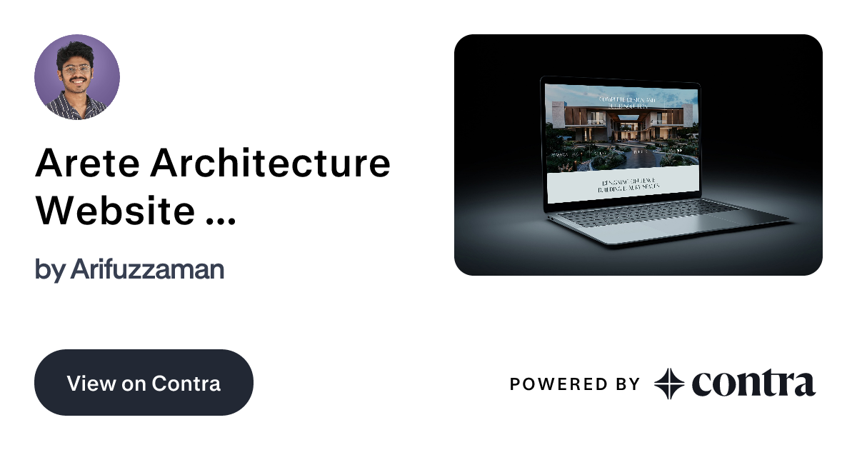 Arete Architecture Website Design by Arifuzzaman