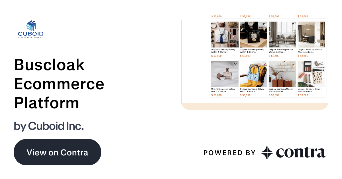 Buscloak Ecommerce Platform by Cuboid Inc.