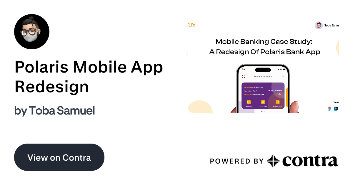 Polaris Mobile App Redesign by Toba Samuel