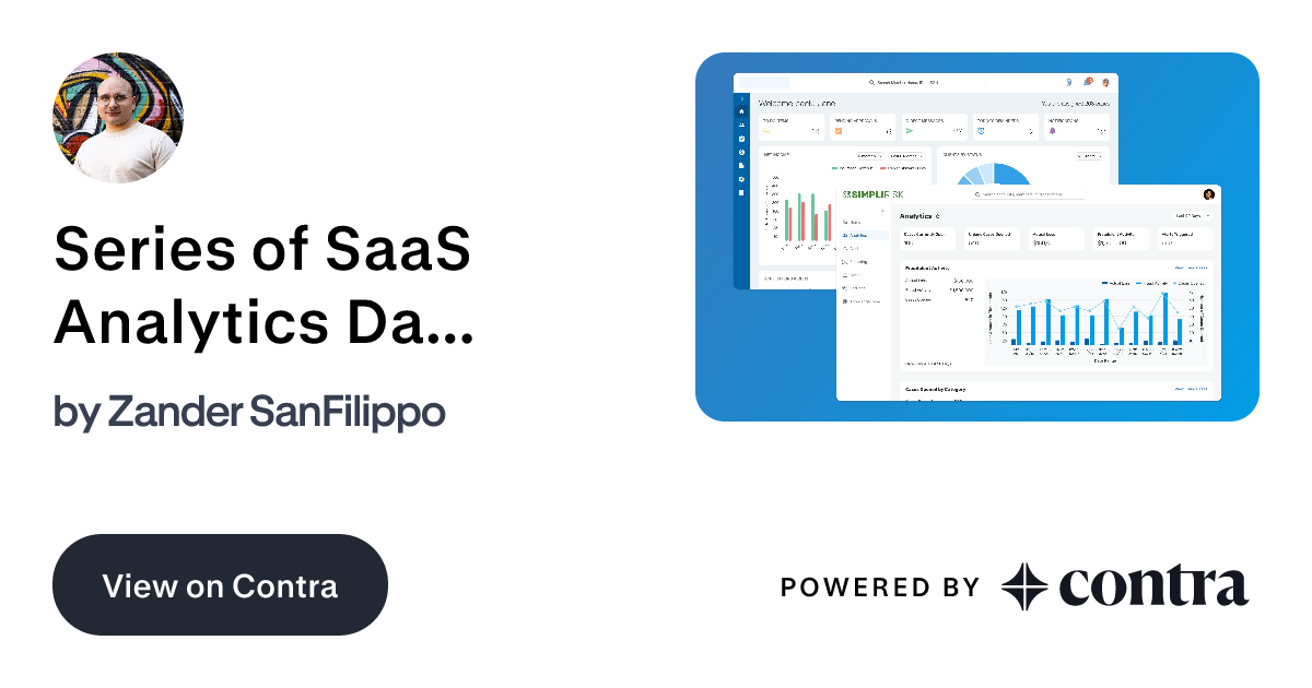 Series of SaaS Analytics Dashboards by Zander SanFilippo