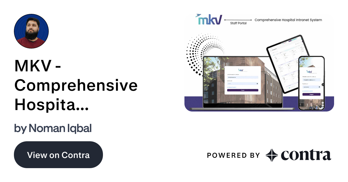 MKV - Comprehensive Hospital Intranet System by Noman Iqbal