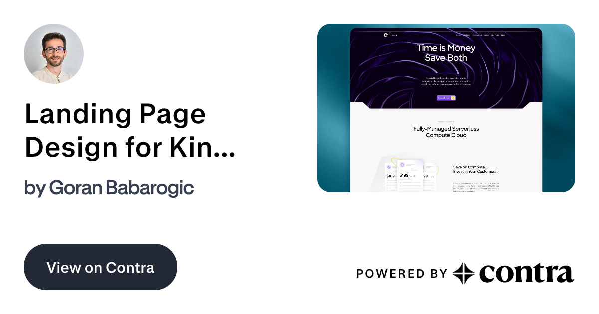 Landing Page Design for Kinesis by Goran Babarogic