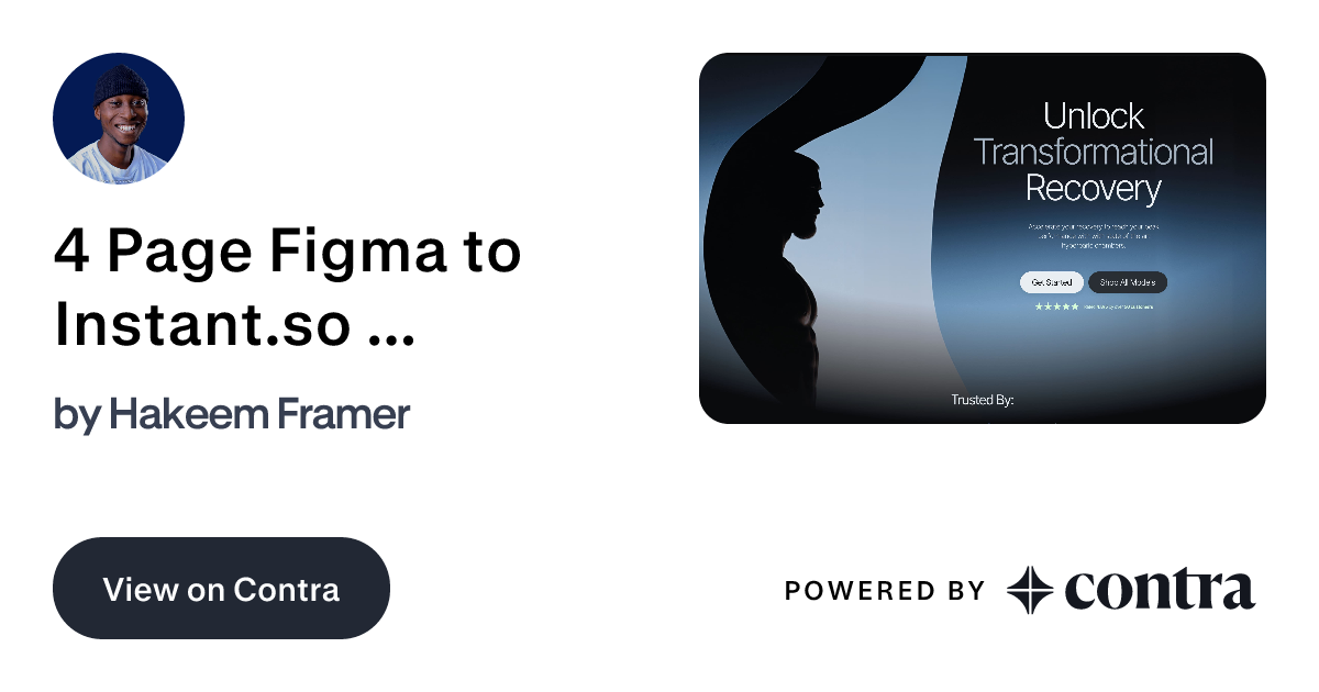 4 Page Figma to Instant.so Development by Hakeem Framer