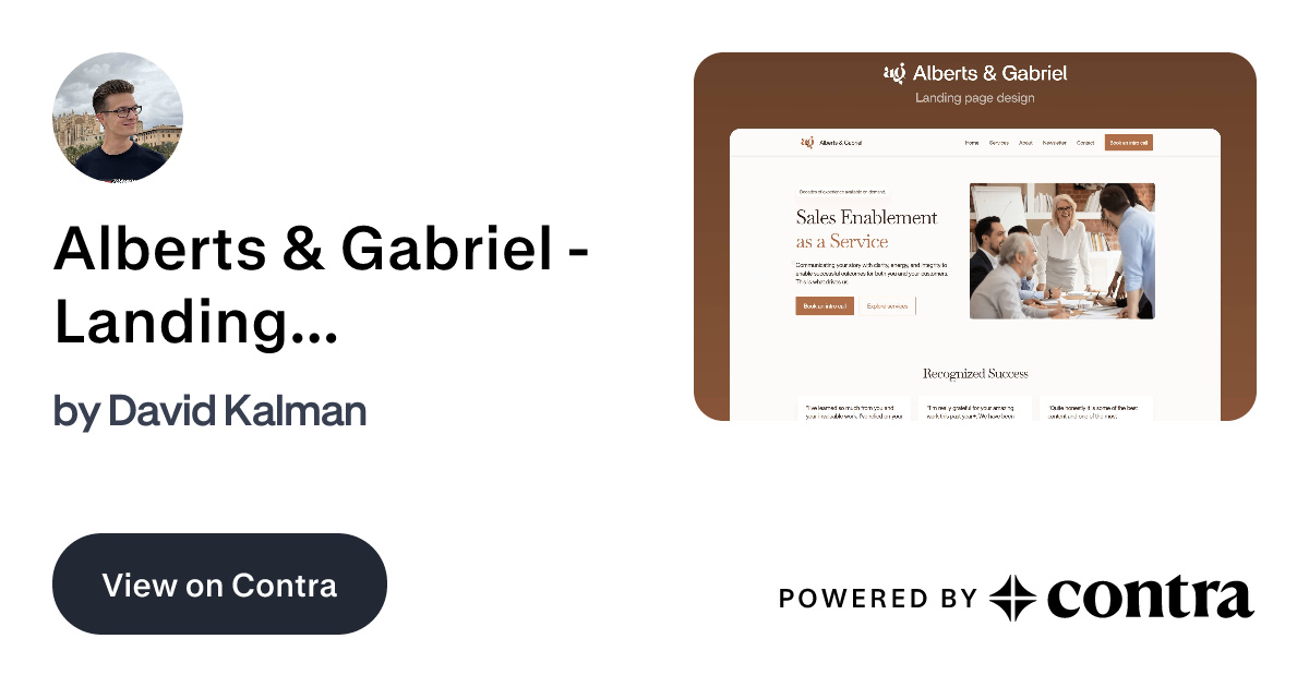 Alberts & Gabriel - Landing Page Design by David Kalman