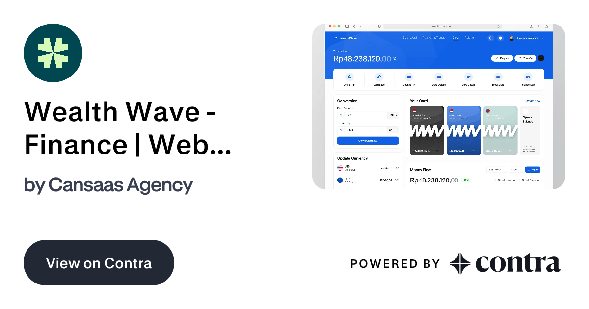 Wealth Wave - Finance | Web App design by Cansaas Agency