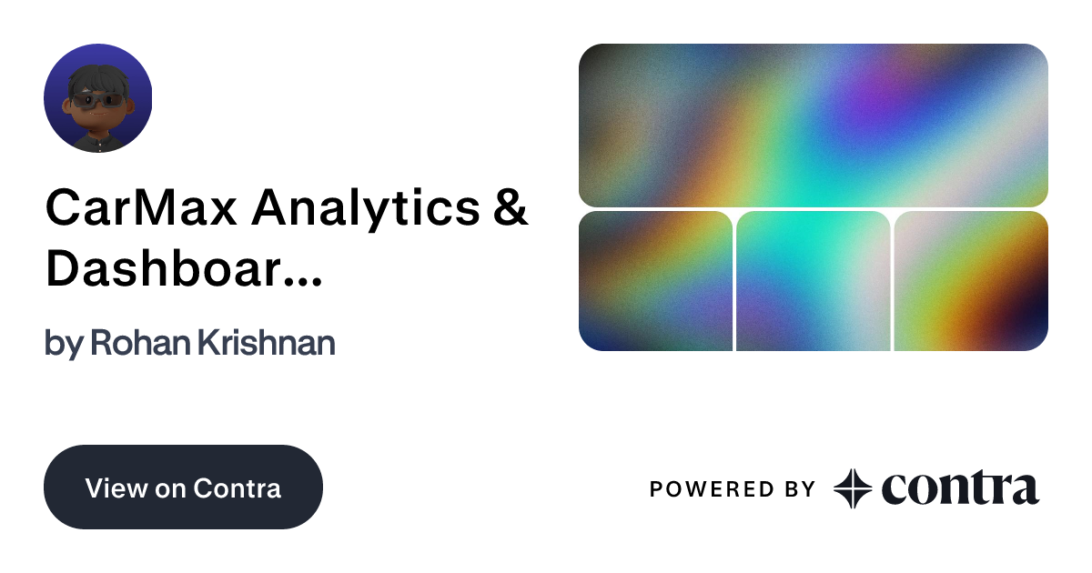 CarMax Analytics & Dashboard Design by Rohan Krishnan