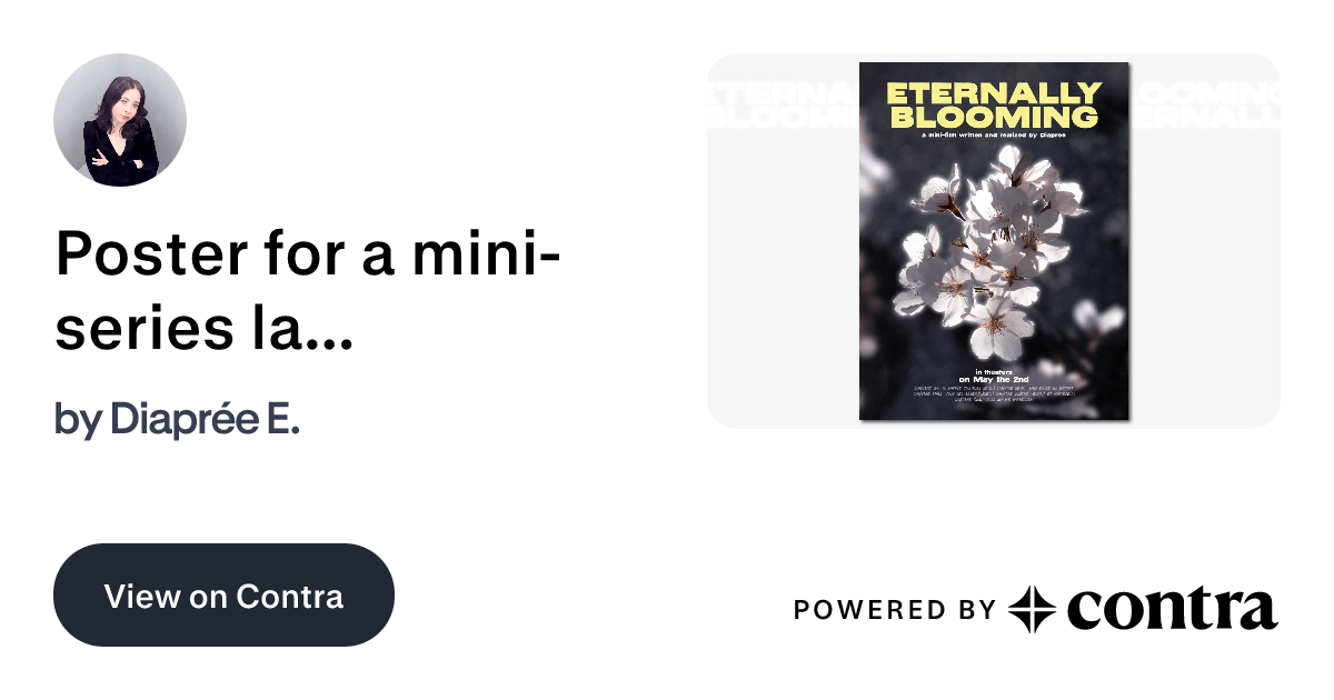 Poster for a mini-series launch by Diaprée E.