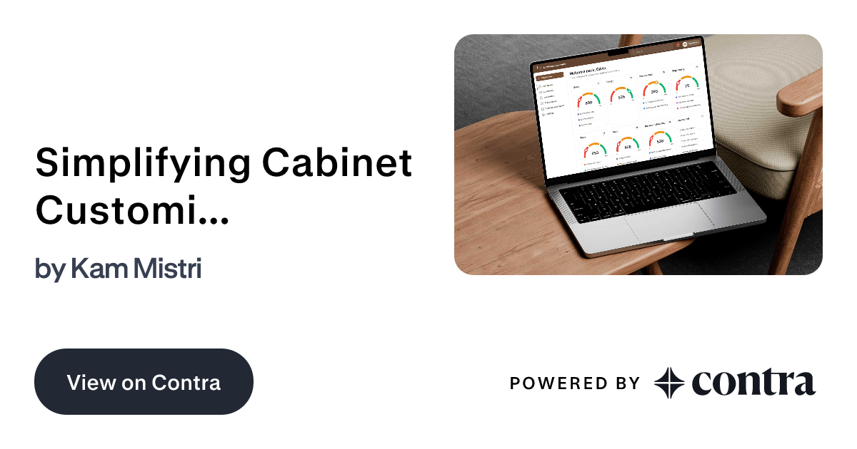 Simplifying Cabinet Customization and Production Workflow by Kam Mistri