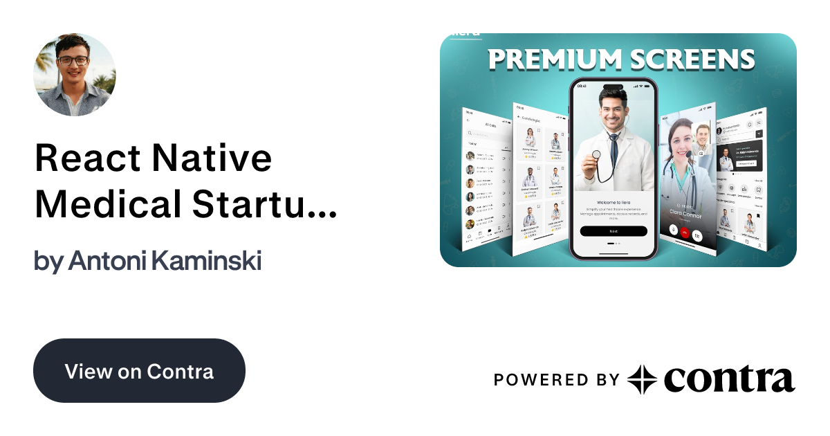 React Native Medical Startup App | Supabase by Antoni Kaminski