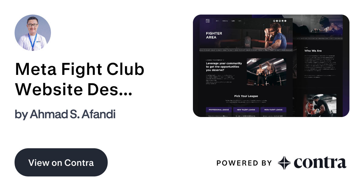 Meta Fight Club Website Design by Ahmad S. Afandi