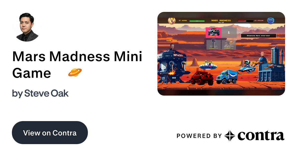 Mars Madness Mini Game 🏴‍☠️🪐 by Steve Oak