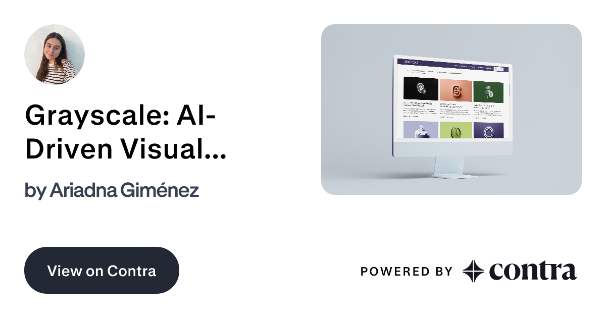 Grayscale Website AI-Driven Visuals by Ariadna Giménez