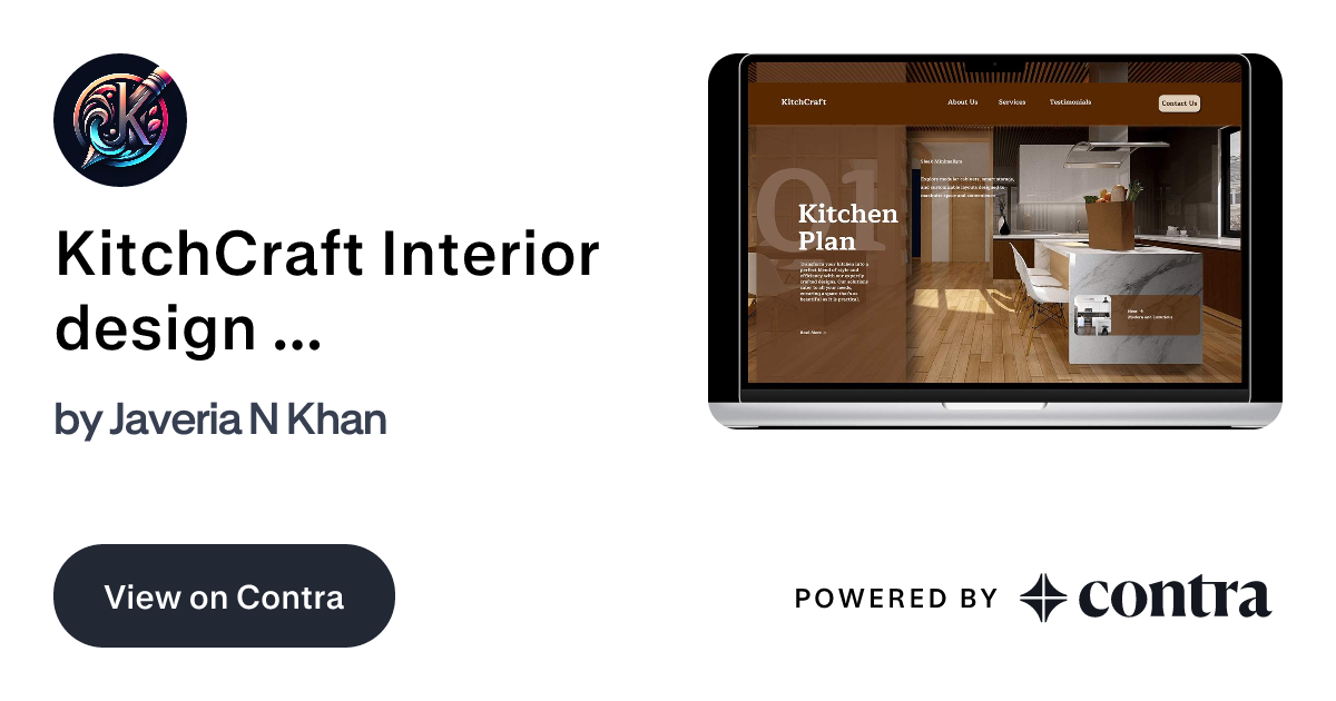 KitchCraft Interior design Figma Landing Page by Javeria N Khan