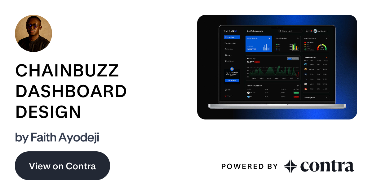 CHAINBUZZ DASHBOARD DESIGN by Faith Ayodeji