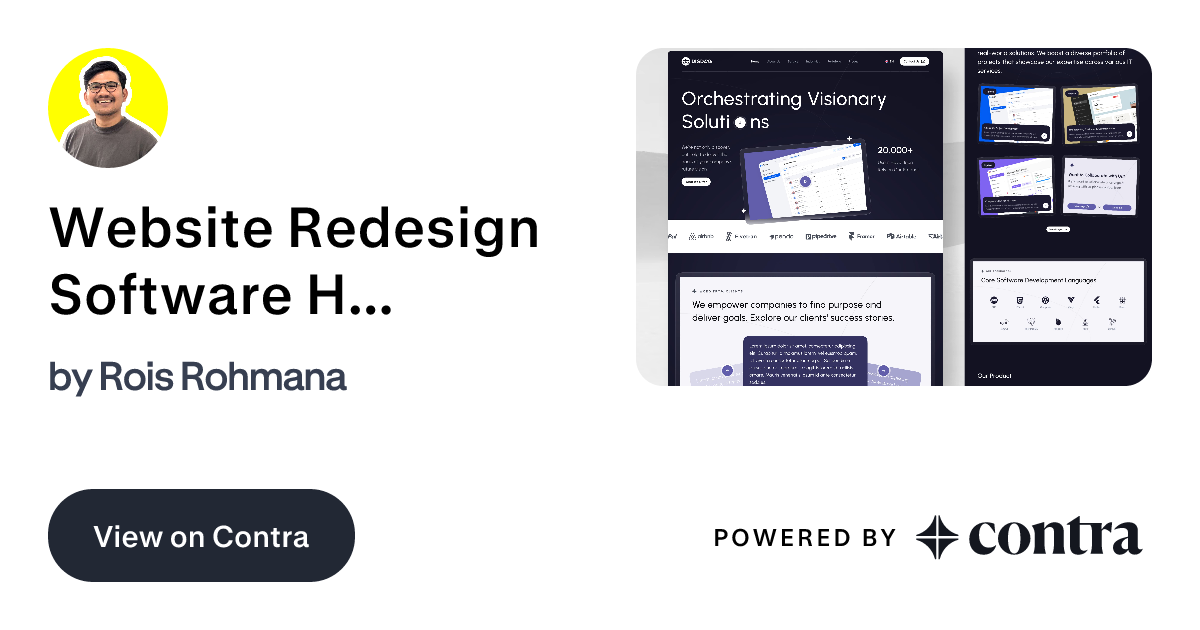 Website Redesign Software House Agency by Rois Rohmana