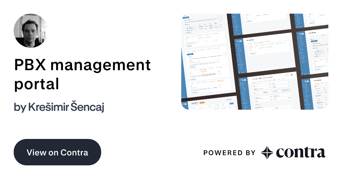 PBX management portal by Krešimir Šencaj
