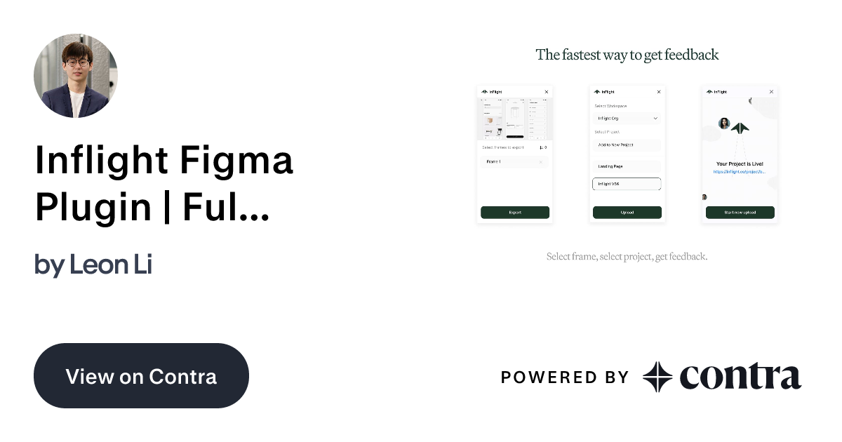 Inflight Figma Plugin | Full Stack & Plugin Development by Leon Li