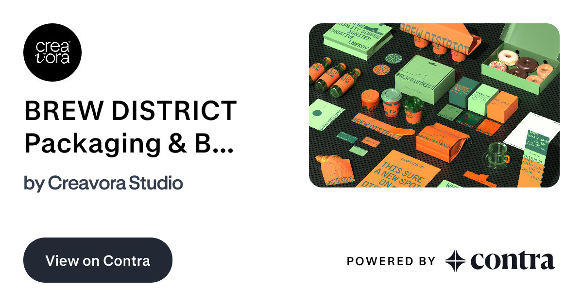 BREW DISTRICT Packaging & Brand Identity by Creavora Studio