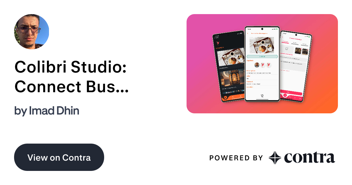 Colibri Studio: Connect Businesses & Creators Seamlessly by Imad Dhin