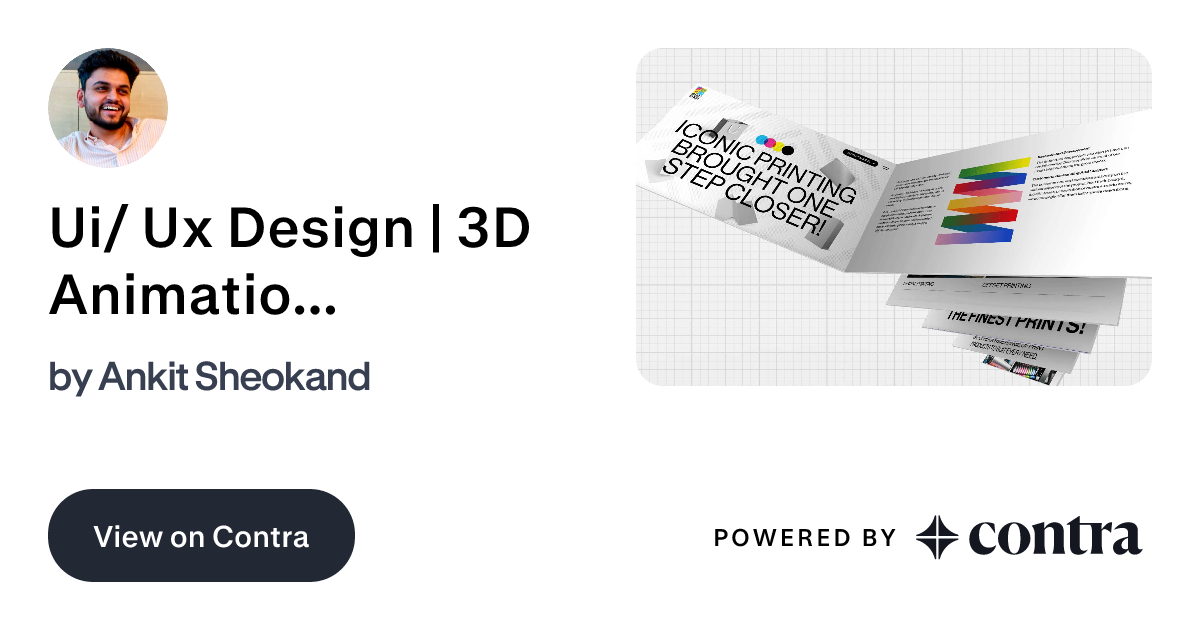 Ui/ Ux Design | 3D Animation Design | Custom Website by Ankit Sheokand