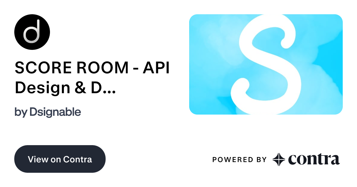 SCORE ROOM - API Design & Development by Dsignable