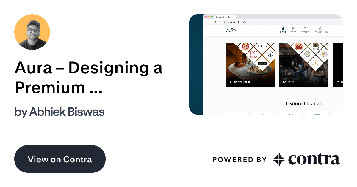 Aura – Designing a Premium Loyalty Experience by Abhiek Biswas