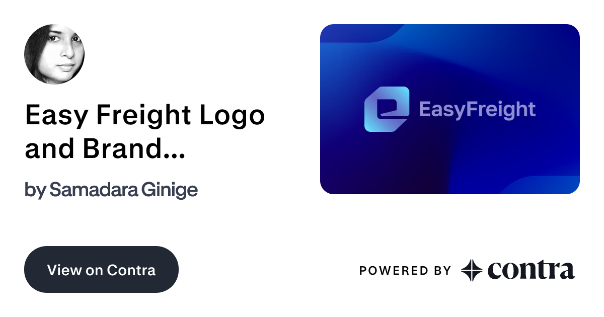 Easy Freight Logo and Brand Identity by Samadara Ginige
