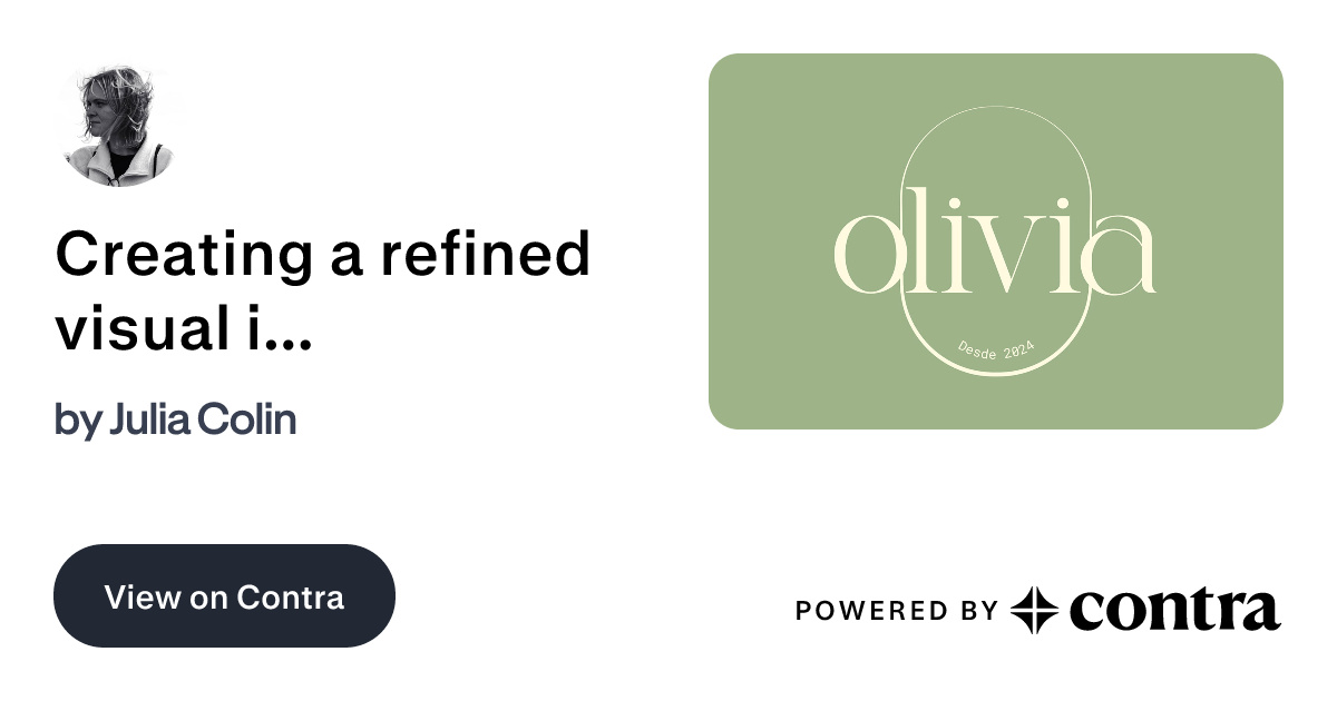 Creating a refined visual identity for Olivia, a jewelry brand by Julia ...