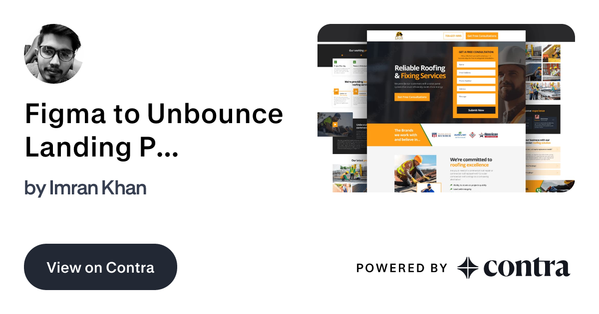 Figma to Unbounce Landing Page Design by Imran Khan