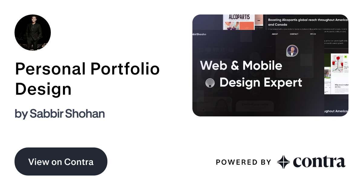 Personal Portfolio Design by Sabbir Shohan