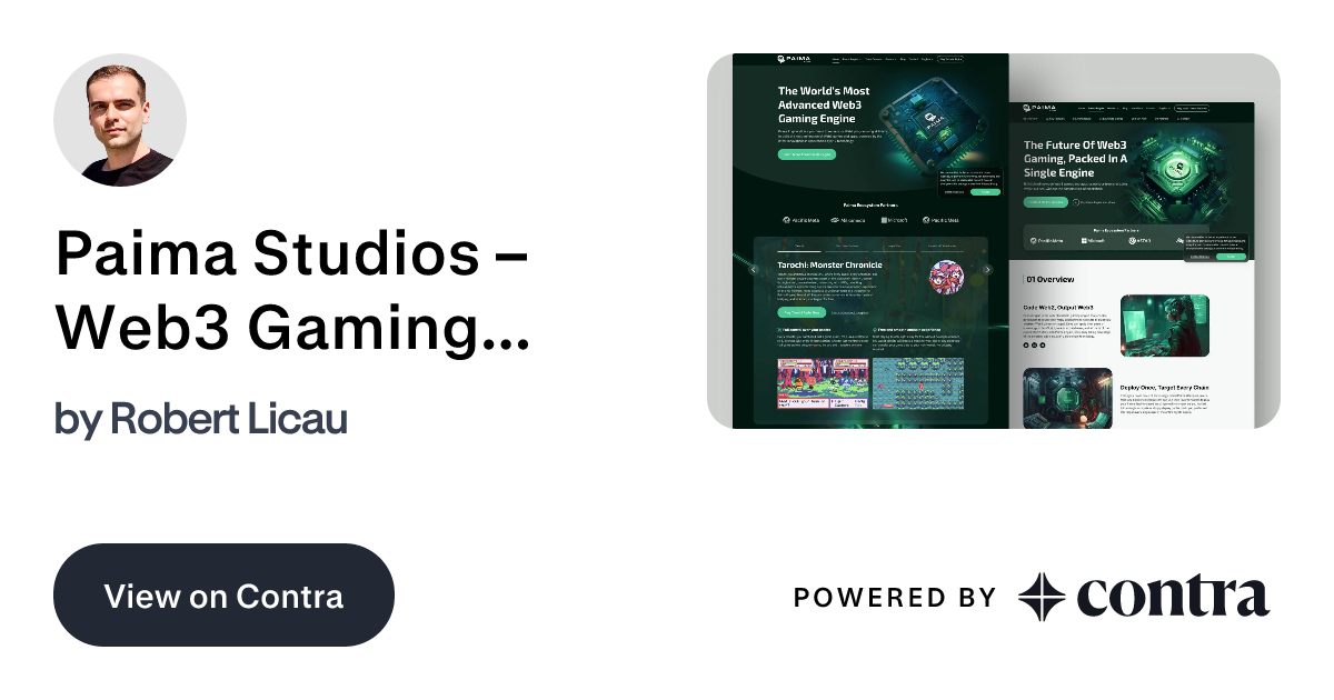 Paima Studios Case Study by Robert Licau