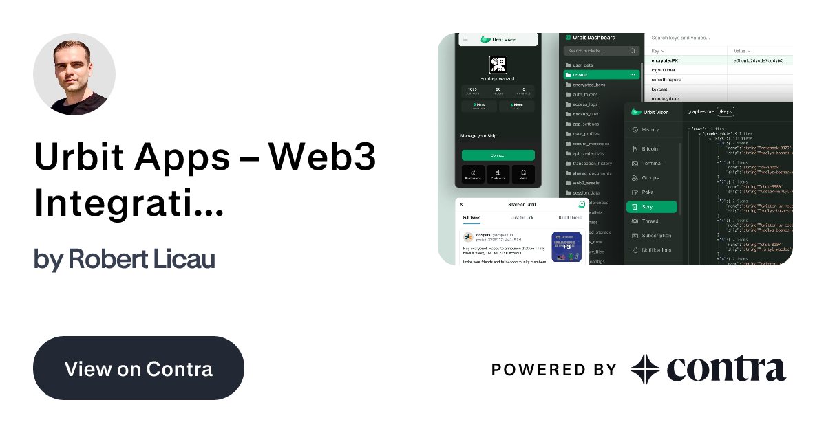 Urbit Apps Case Study by Robert Licau