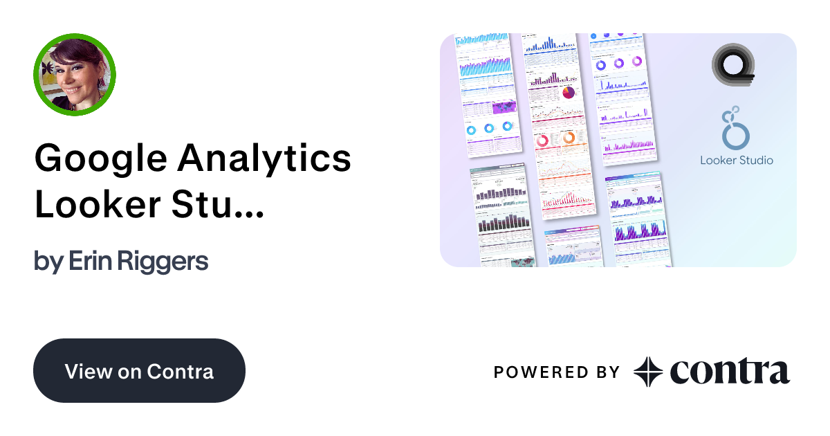 Google Analytics Looker Studio Dashboards by Erin Riggers
