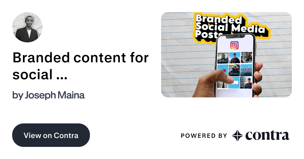 Alex Alleyne | Branded social media. by Joseph Maina