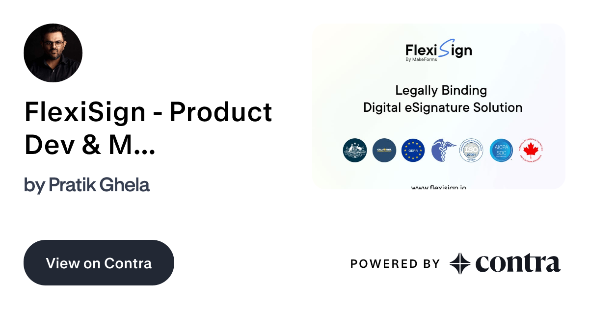 FlexiSign - Product Dev & Motion Design by Pratik Ghela
