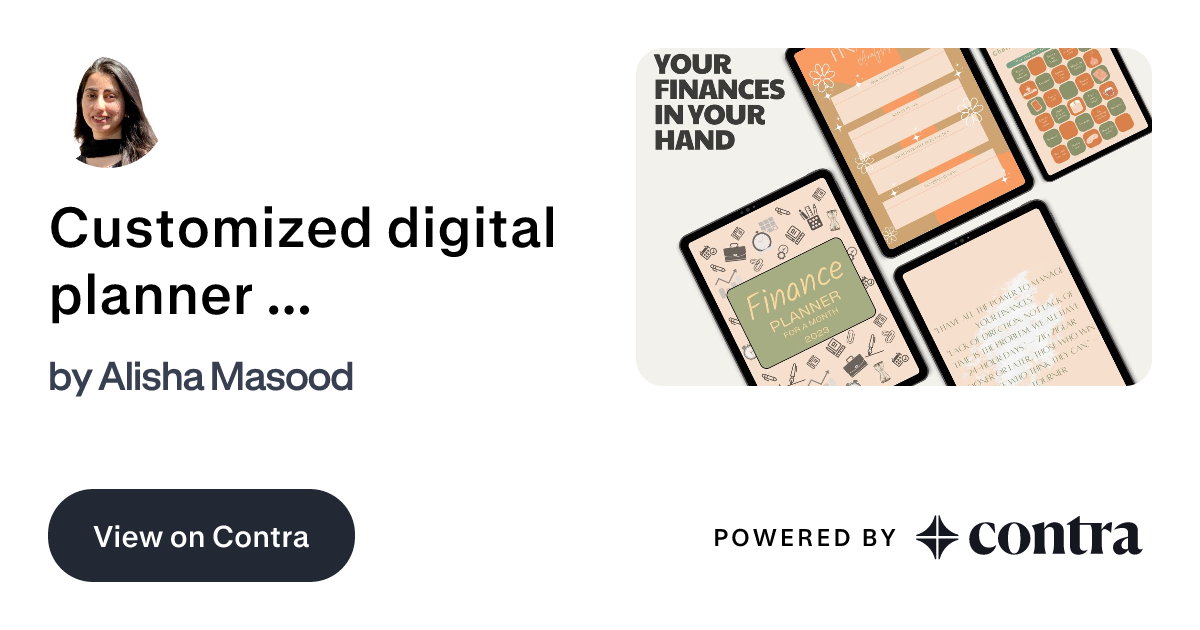 Customized digital planner that will help boost you by Alisha Masood