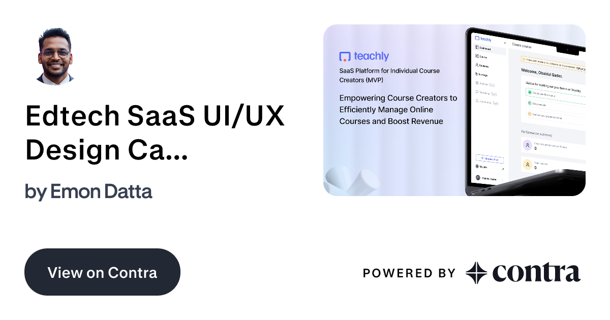 Edtech SaaS UI/UX Design Case Study by Emon Datta